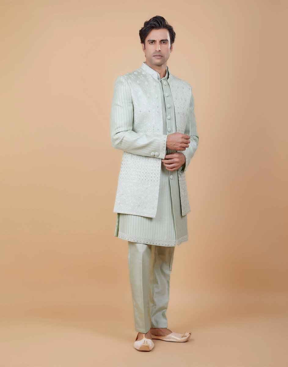 All Over Beautifully Crafted Embroidery Open Jacket Style – De Royal ...